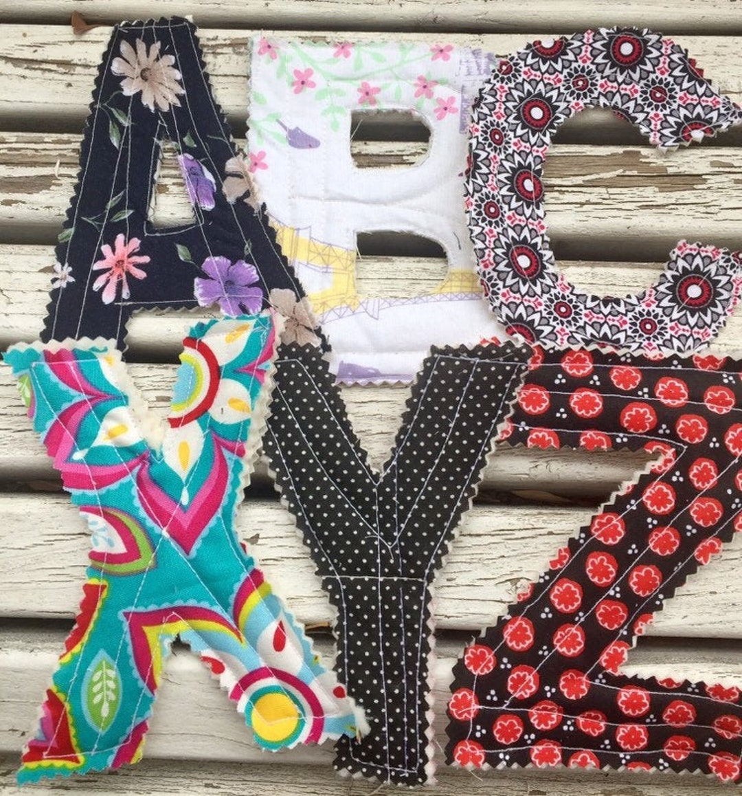 Fabric Alphabet Letters A to Z Full Set, Handmade 6.5 Inch X 4.0 Inches ...