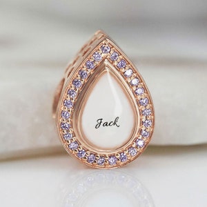 Breast Milk Charm Bead Breastmilk Pandora Style Charm Sterling Silver ...