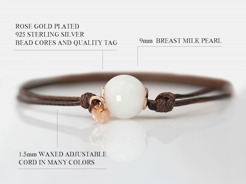 Breastmilk Jewelry Pearl Beads Bracelet. Breast Milk Sphere Beads on ...