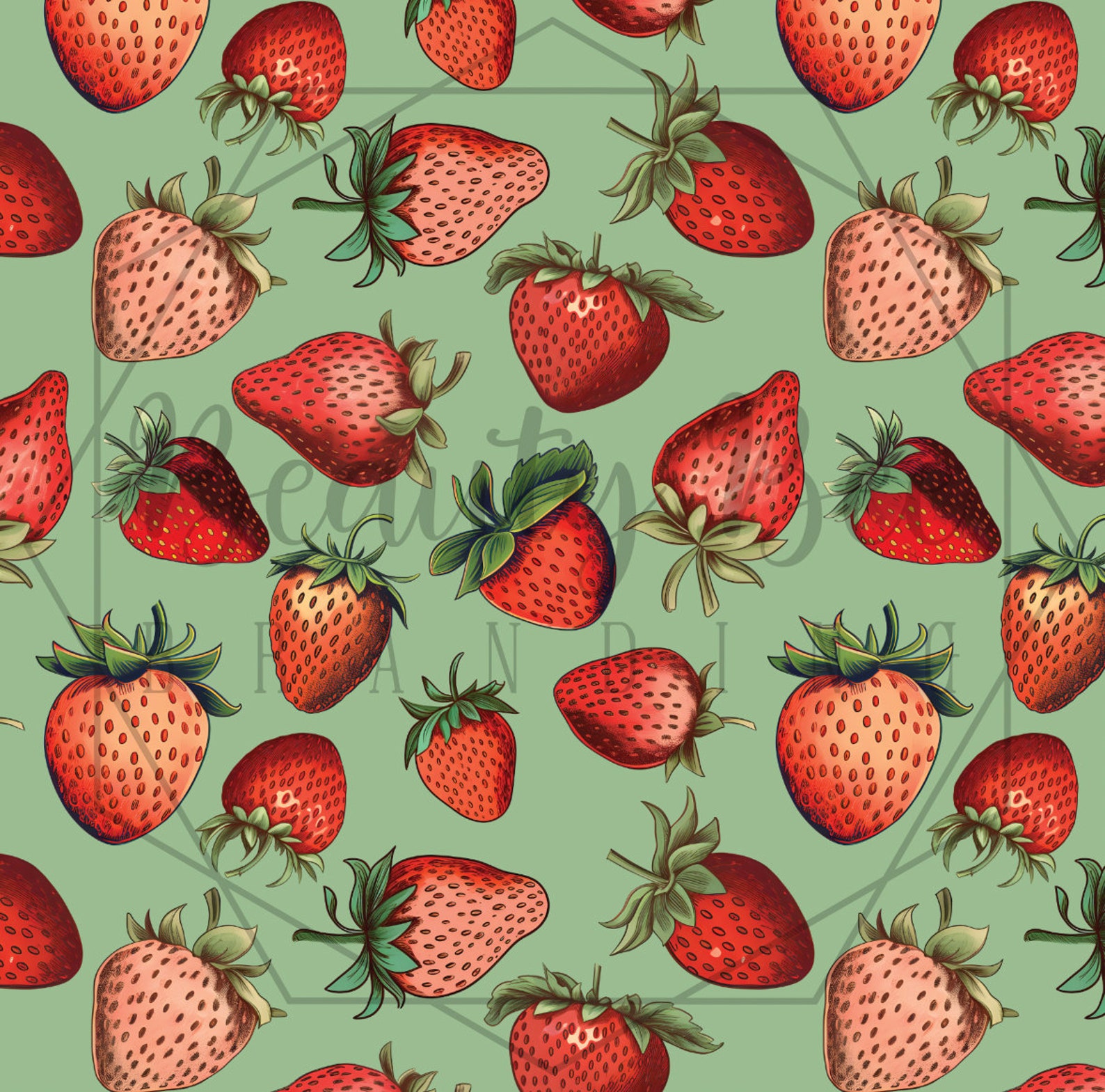 Vintage Strawberries Seamless Pattern - Etsy