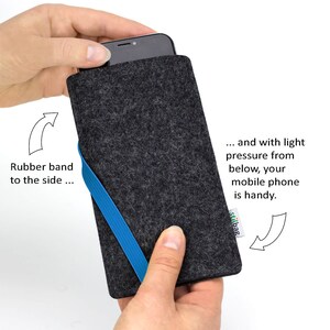 Custom Made Mobile Cover Made of Wool Felt // Color Anthracite - Rubber ...