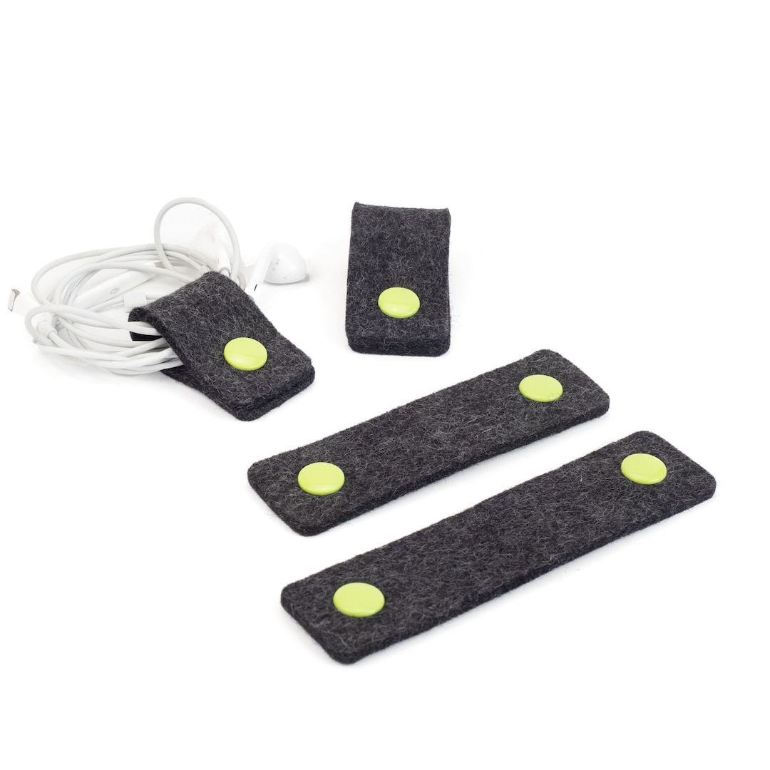 Wool Felt Cable Ties 4-piece Set – LEON Cable Organizer in Anthracite ...