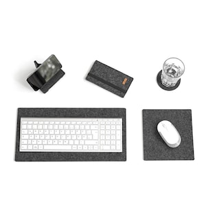 Wool Felt Mouse Pad, Wool Felt and Cork Desk Mat, Laptop Mat, Desk ...