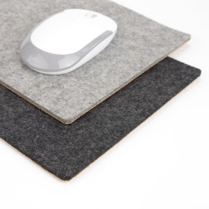 Wool Felt Mouse Pad, Wool Felt and Cork Desk Mat, Laptop Mat, Desk ...