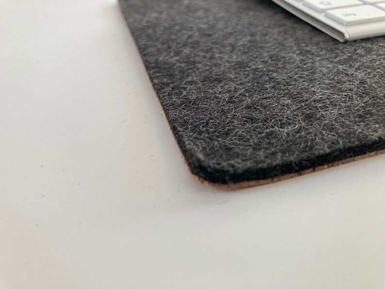 Wool Felt Mouse Pad, Wool Felt and Cork Desk Mat, Laptop Mat, Desk ...