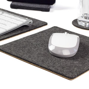 Wool Felt Mouse Pad, Wool Felt and Cork Desk Mat, Laptop Mat, Desk ...