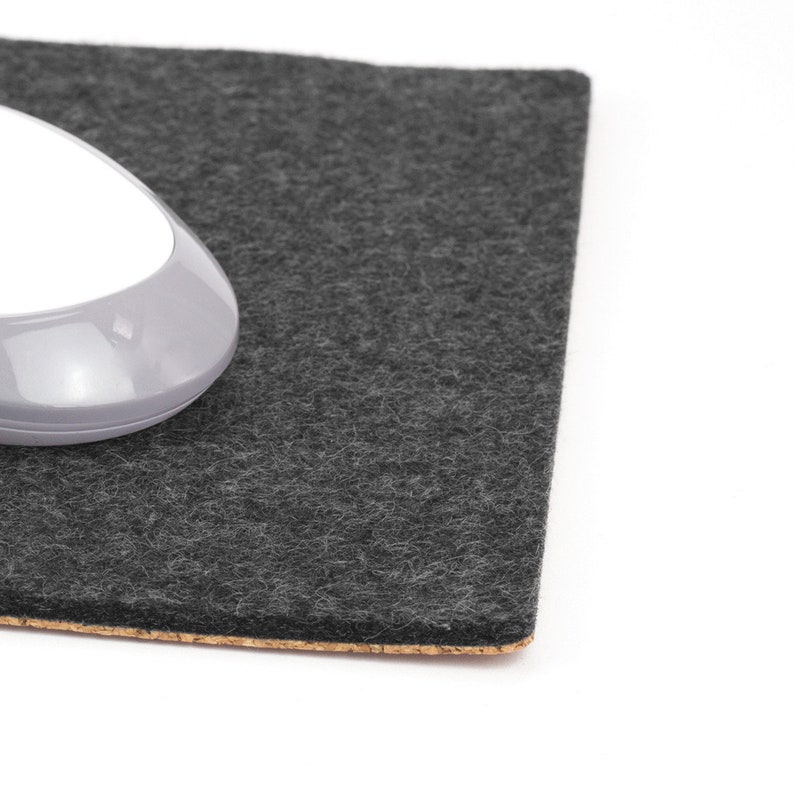 Wool Felt Mouse Pad, Wool Felt and Cork Desk Mat, Laptop Mat, Desk ...