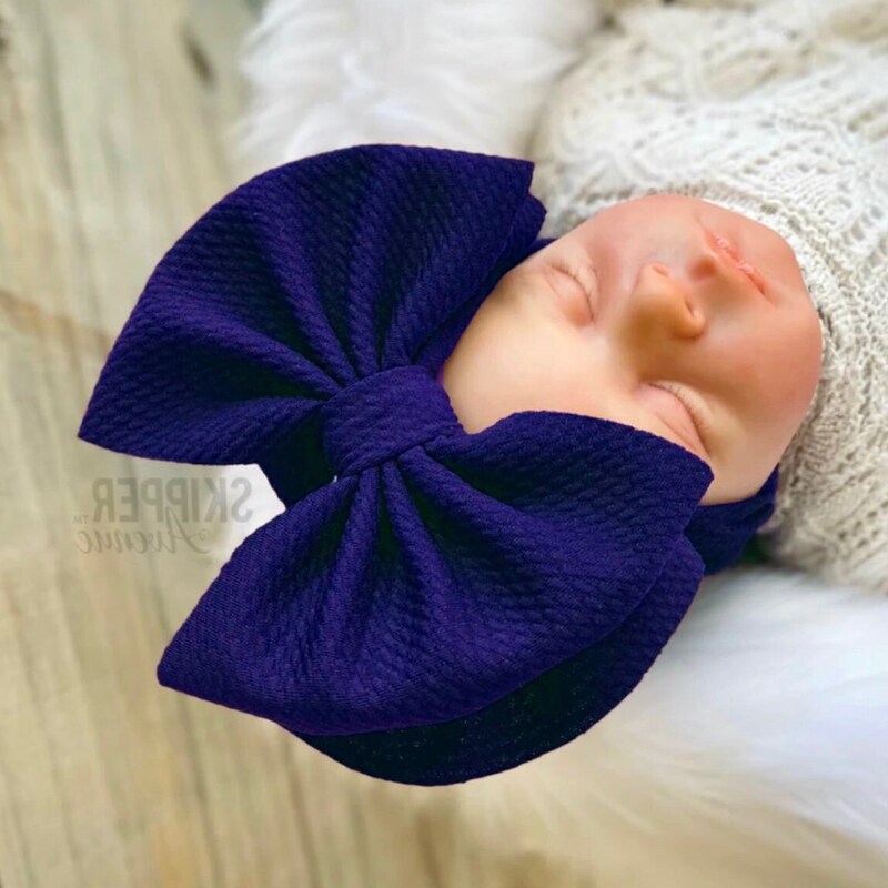 Navy Blue Hair Bow - Etsy