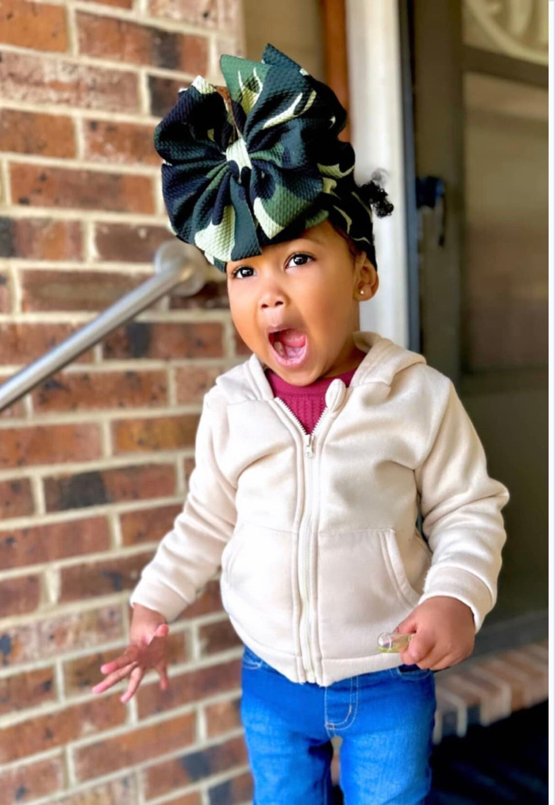 CAMO Texas Messy Double Stacked Messy Bows Over the Top Bows Knot-free ...