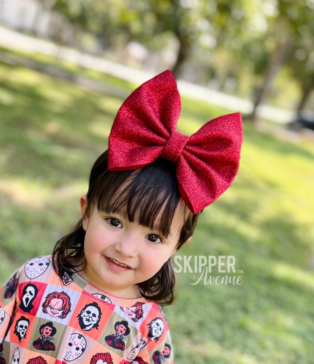 GLITZY PUFF BOWS Glittery Birthday Bows Wedding Bows Sewn Secure & Pull ...