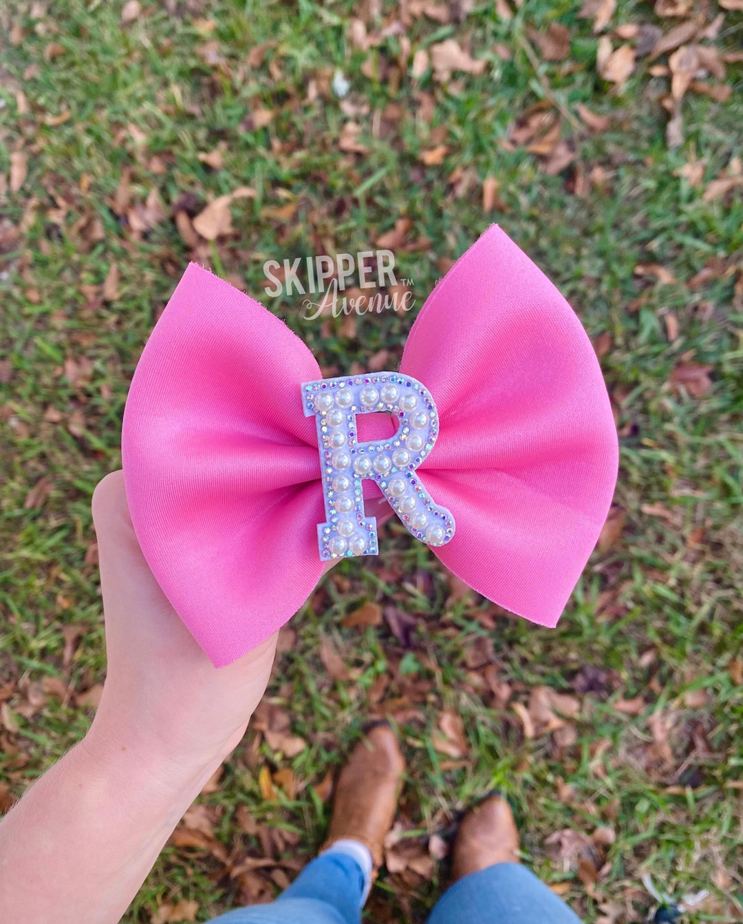 34 Colors LETTER PUFF BOWS Custom Sparkle Letter or Number Bows ...