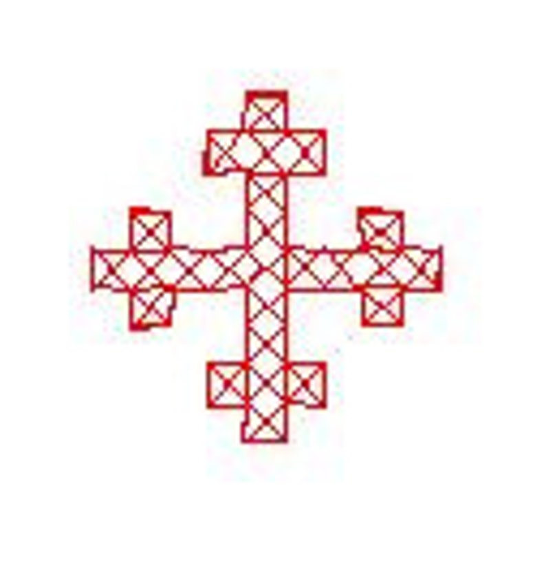 Cross Embroidery Design for Linen or Vestments - Etsy
