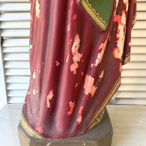 FRANCE Huge Jesus Christ Statue, 10 Kg!, Sacred Heart, Plaster ...