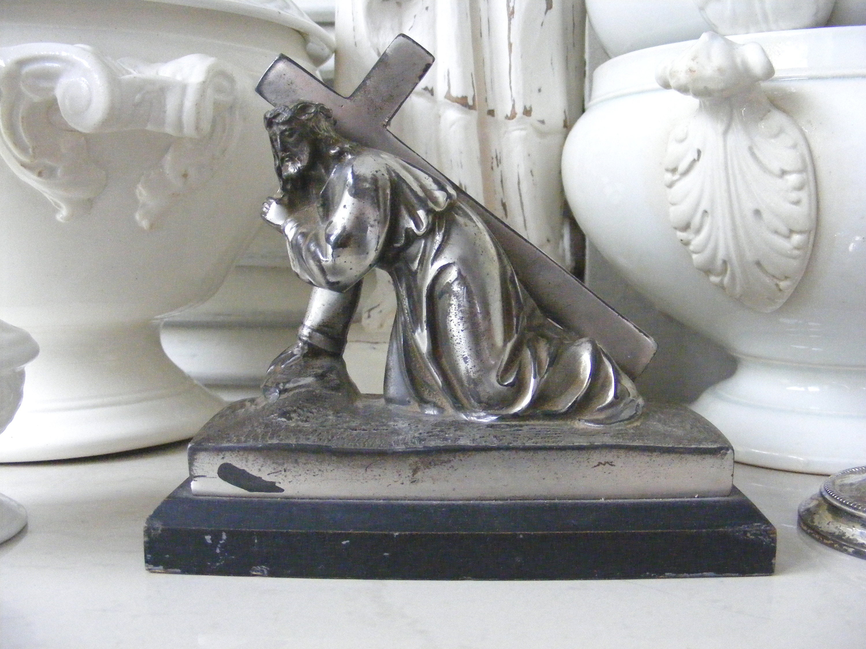 GERMAN Jesus Diorama, Jesus Statue, Metal Statue, Jesus Figure, Church ...