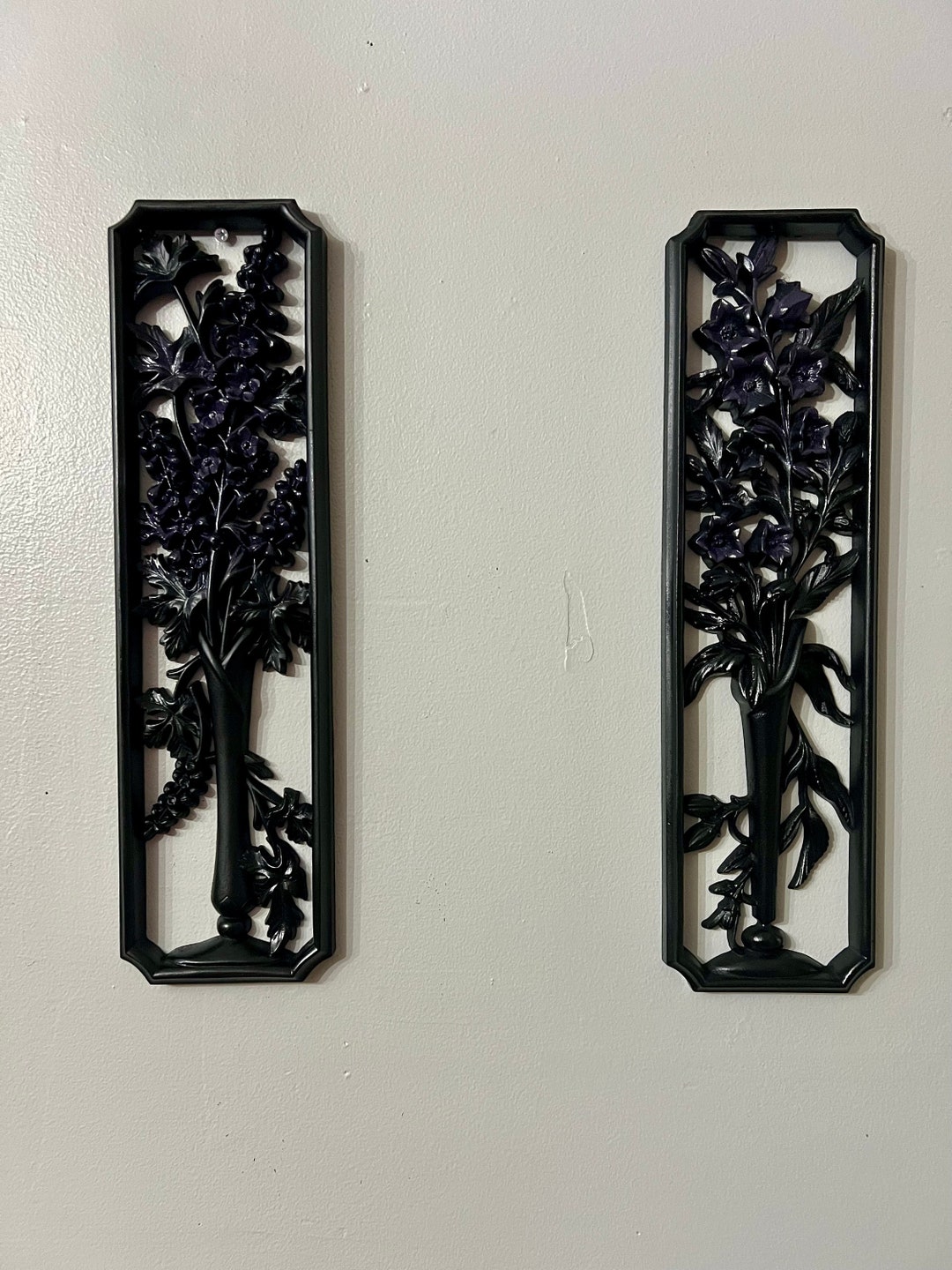 Gothic Floral Wall Hanging Set , Vintage Victorian Gothic Wall Decor ...