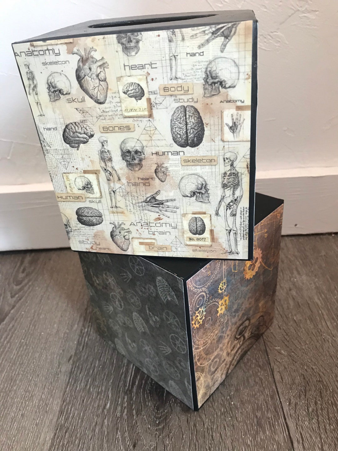 Gothic Tissue Box Cover Sold Separately Skulls Skeleton - Etsy