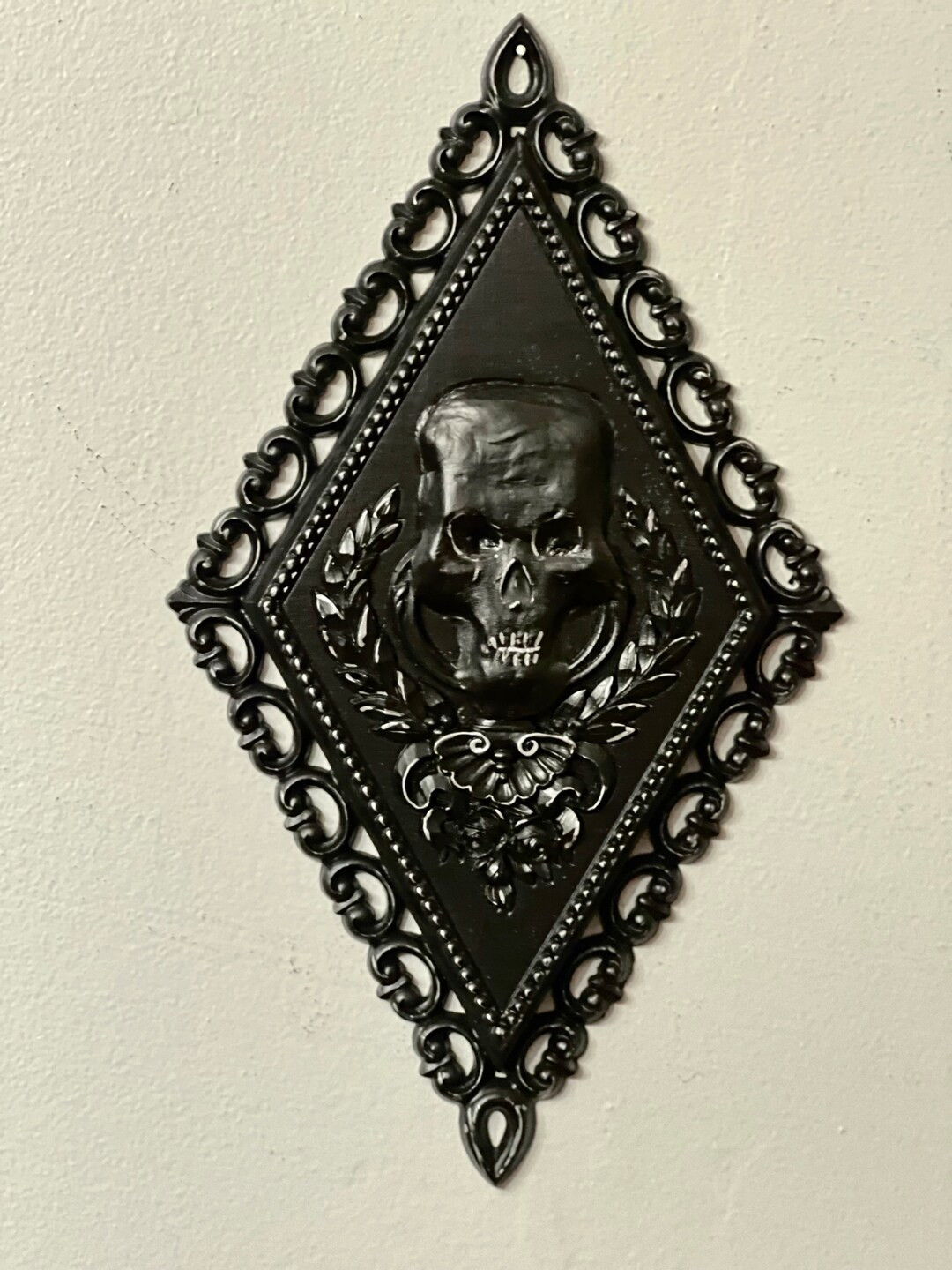 Victorian Gothic Wall Plaque, Skull Wall Decor, Curiosity Decor, Goth ...