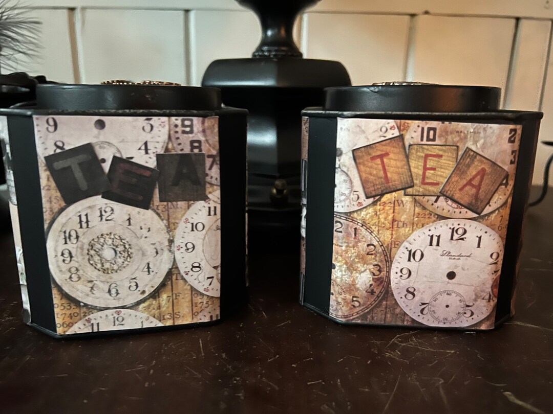 Gothic Tea Tin, Repurposed Loose Tea Tin, Gothic Gift, Gothic Decor ...