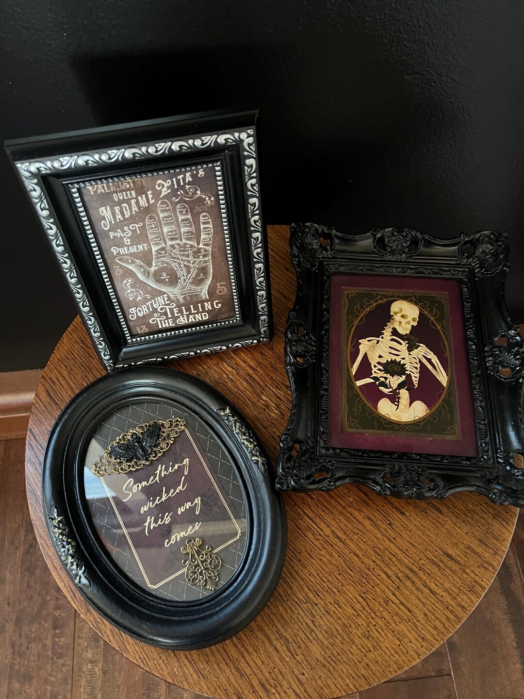 Black Ornate Picture Frame, Painted Black Ornate Gothic Frames, 4x5 ...