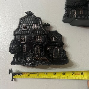 Hainted Houses Wall Decor, Set 2repurposed Vintage Wall Plaques ...