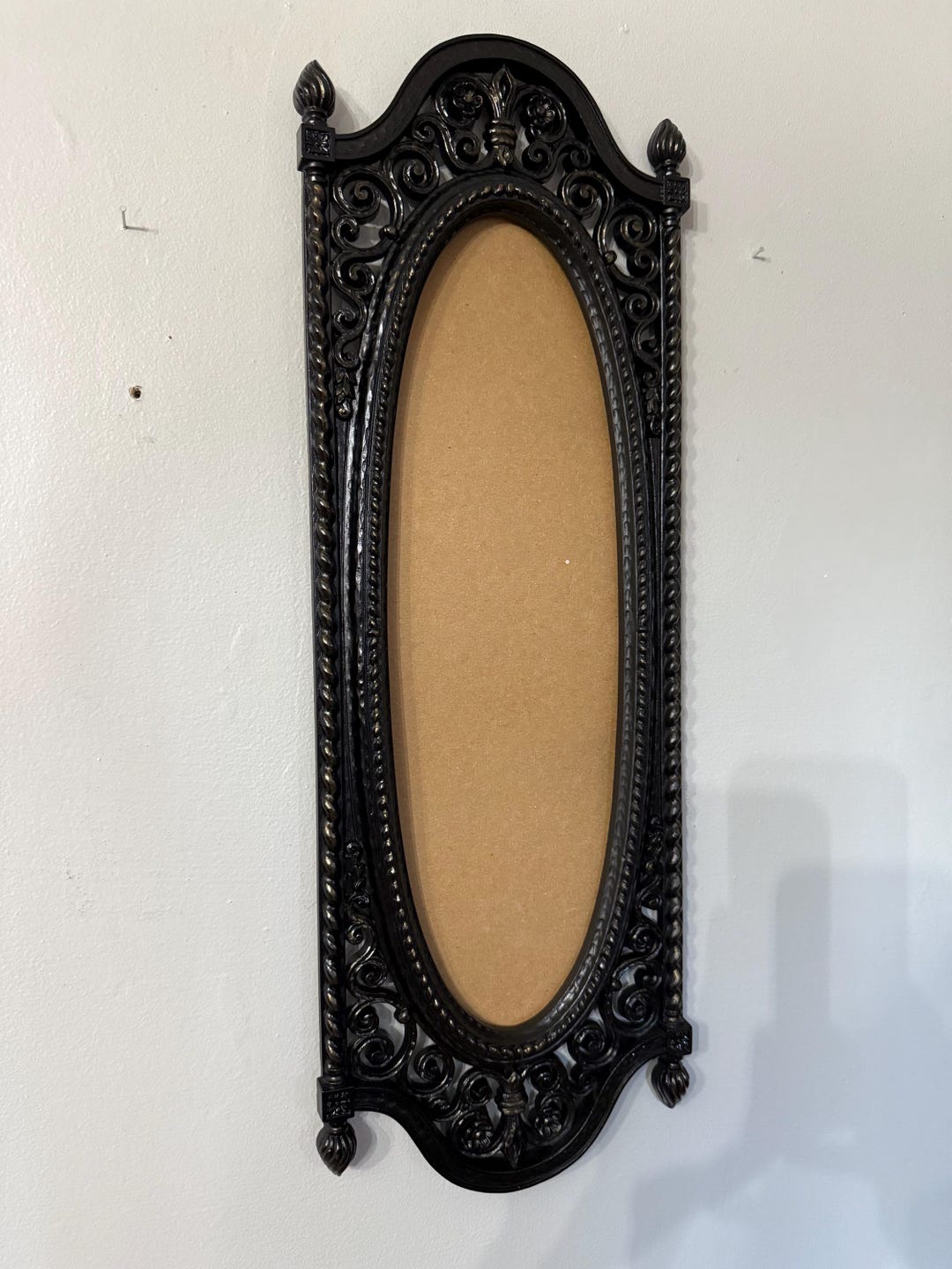 Gothic Spanish Revival Medieval Mirror, Black With Goth Accents ...