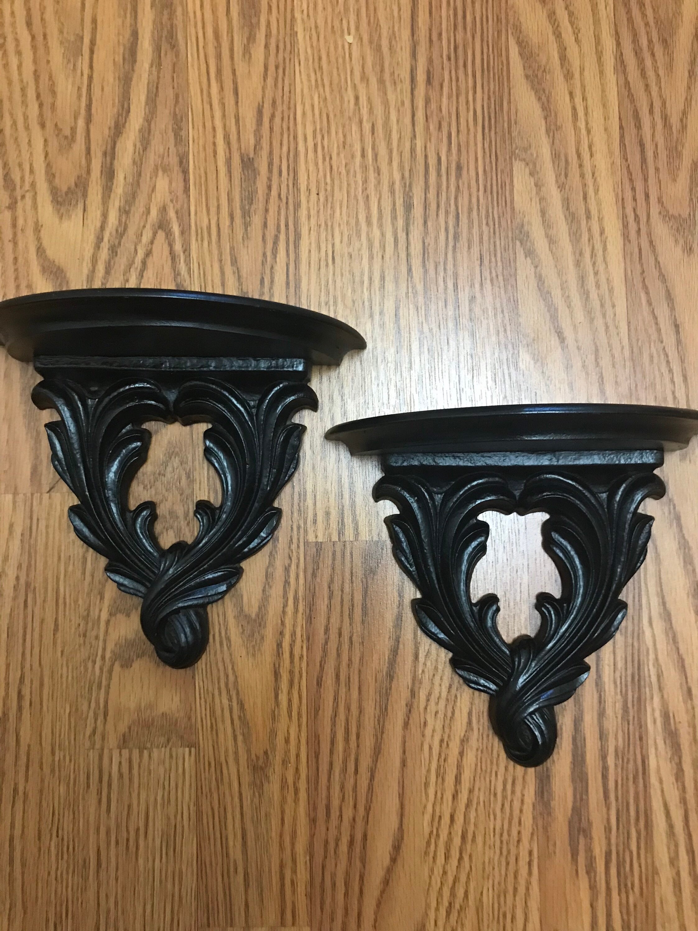 Lot 2 Victorian Gothic Black Floating Shelves Gothic shelves | Etsy