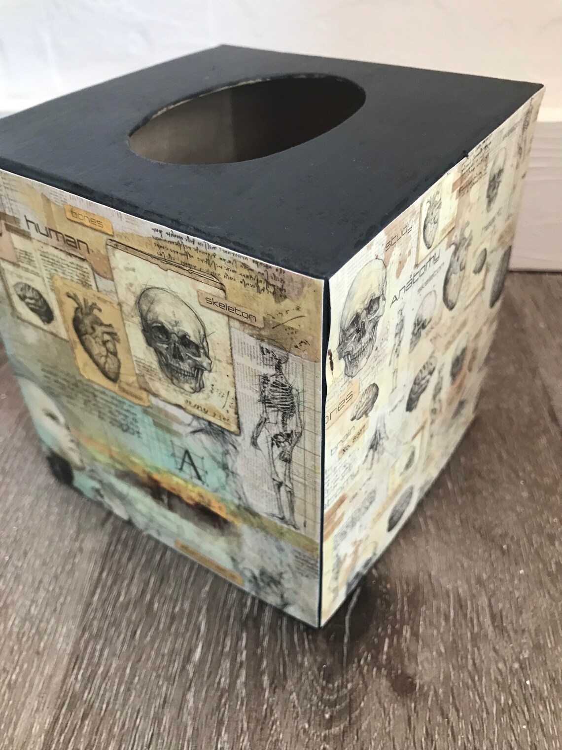 Gothic Tissue Box Cover Sold Separately Skulls Skeleton - Etsy