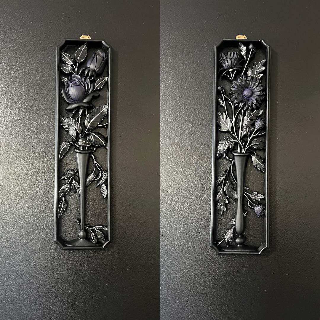 Gothic Floral Wall Hanging Set , Vintage Victorian Gothic Wall Decor ...
