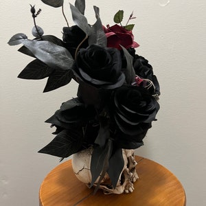 Gothic Double Skull Wedding Centerpiece, Skull Floral, Goth Skull ...