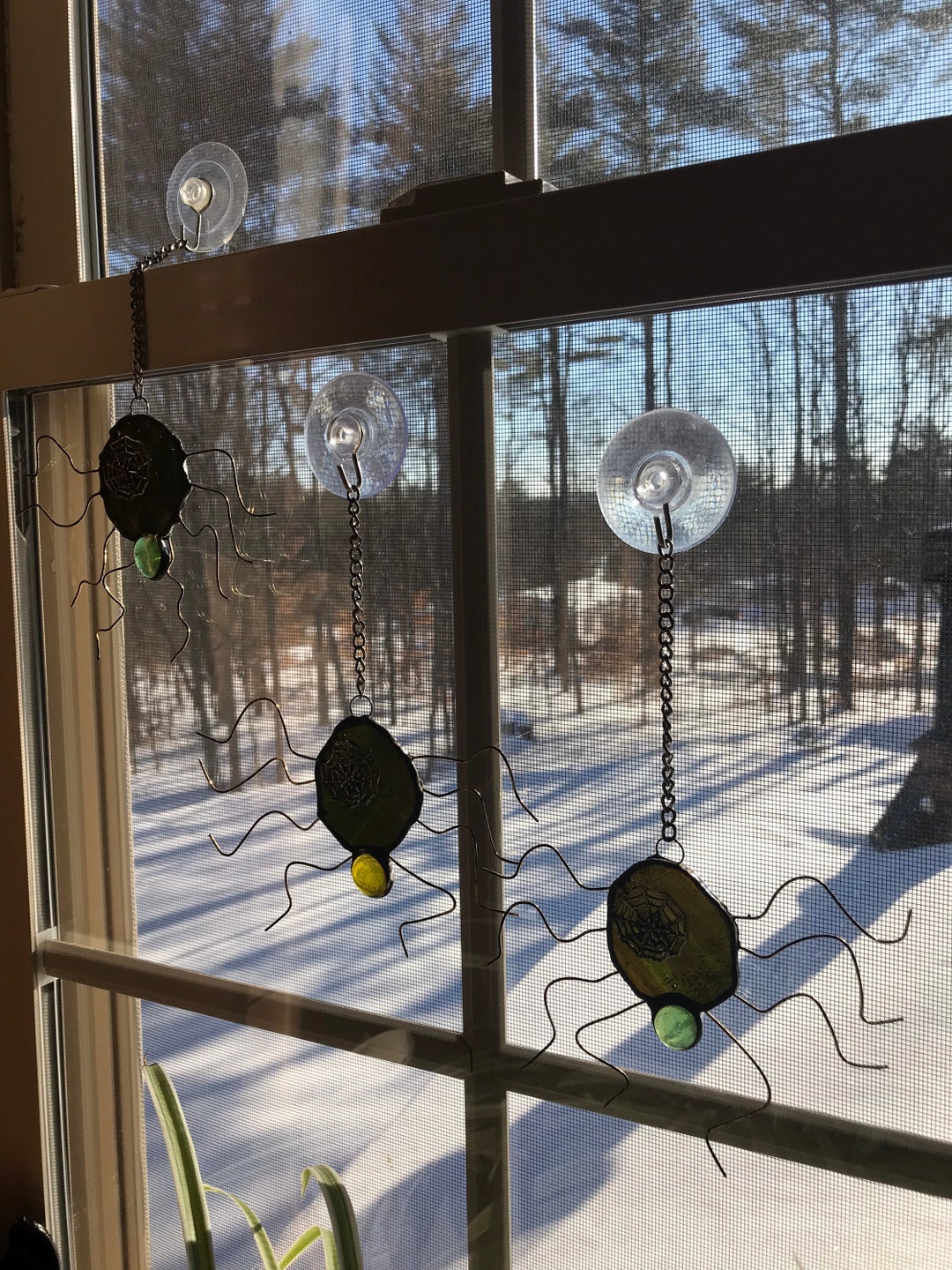 Glass Spider Stained Glass Spider Gothic Ornament Glass Sun - Etsy