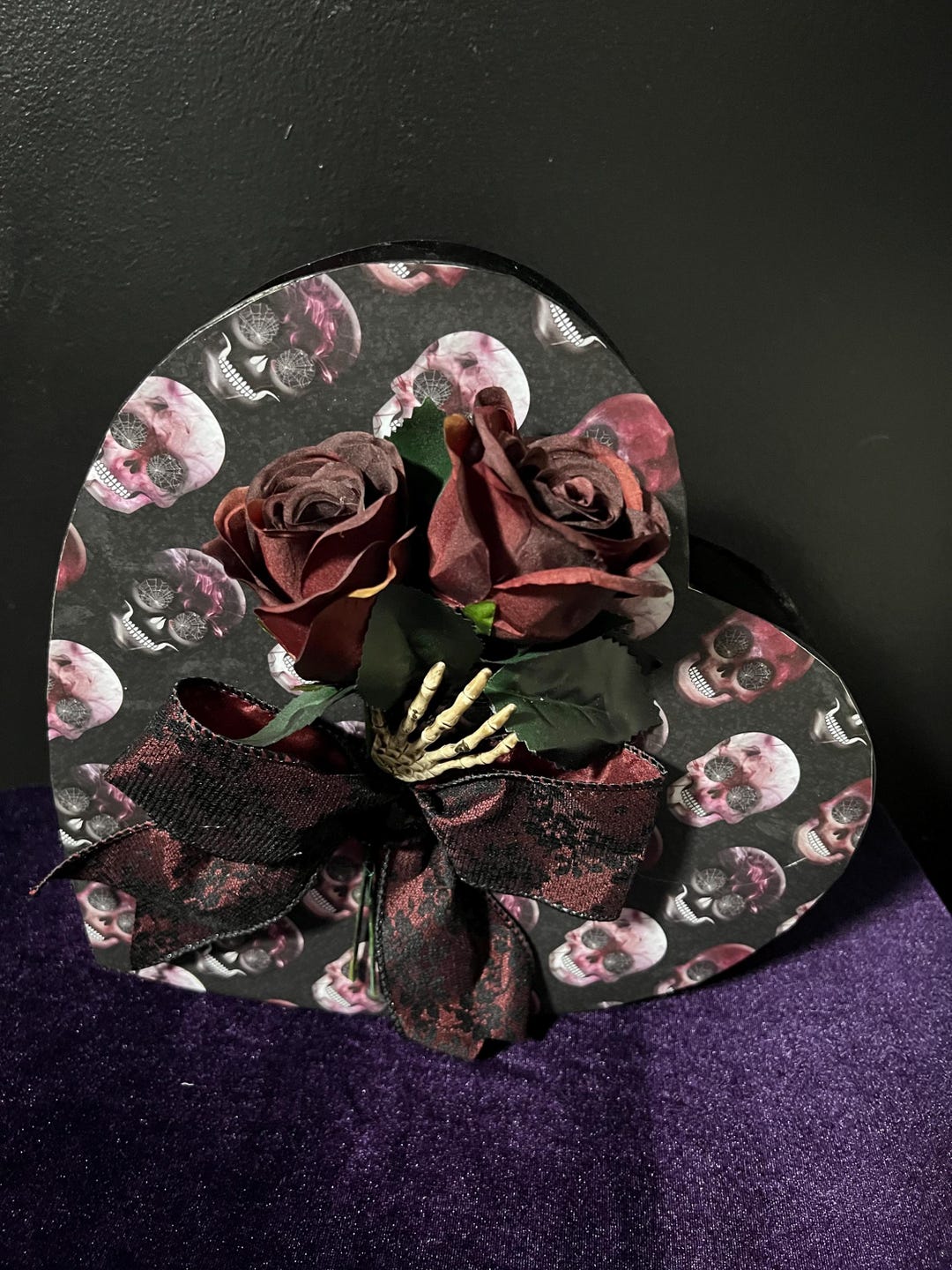 Gothic Heart Gift Box, Empty Chocolate Gift Box, Dark Valentines Day ...