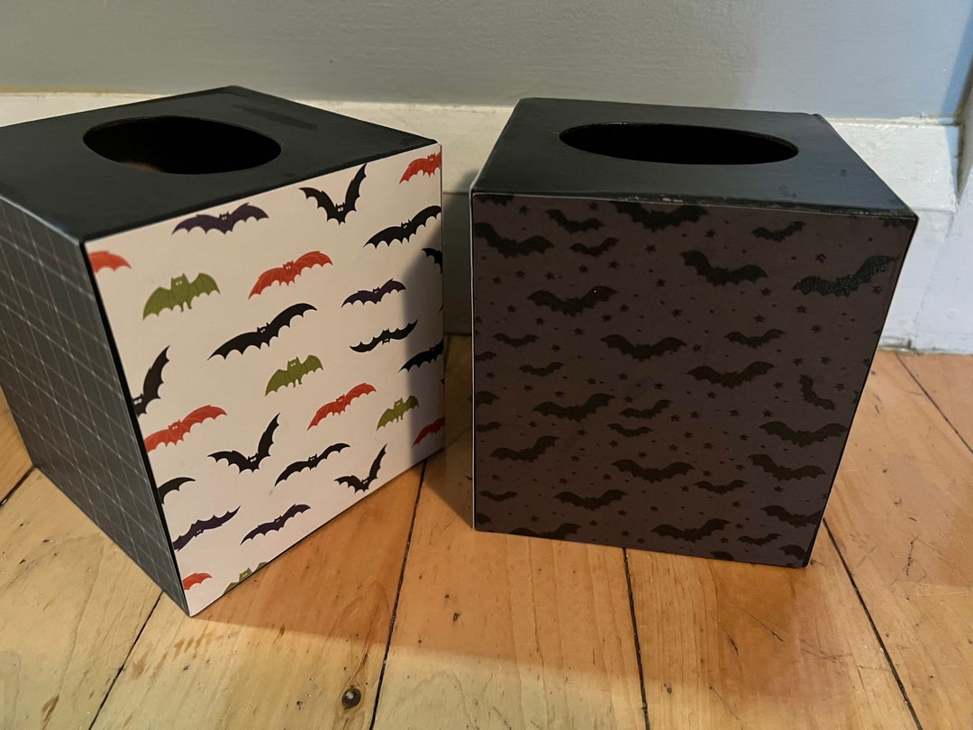Gothic Bat Tissue Box Cover, Sold Separately, Black Tissue Box Cover ...
