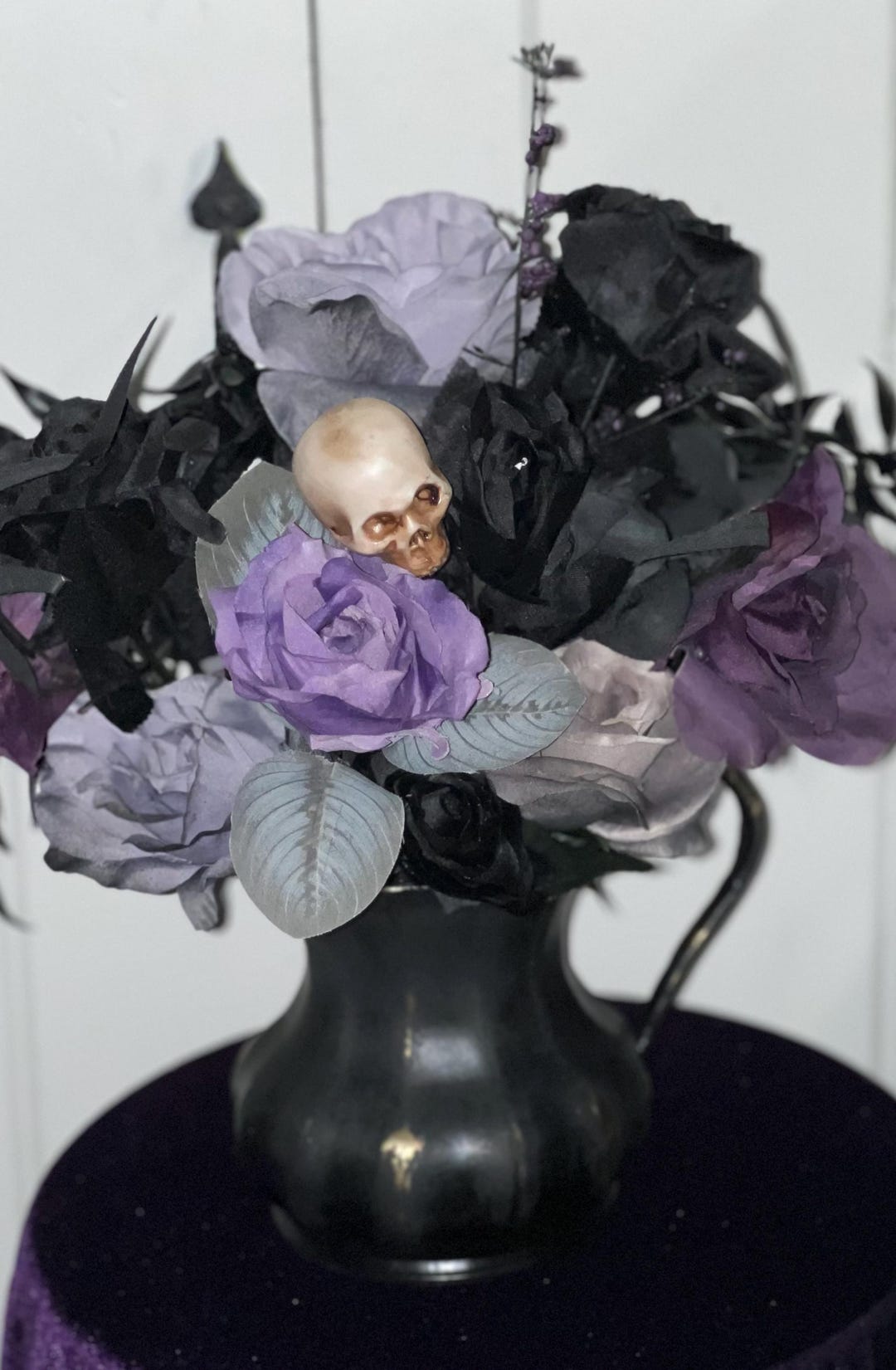 Gothic Pitcher. Vase, Gothic Floral Decor, Gothic Centerpiece Decor ...