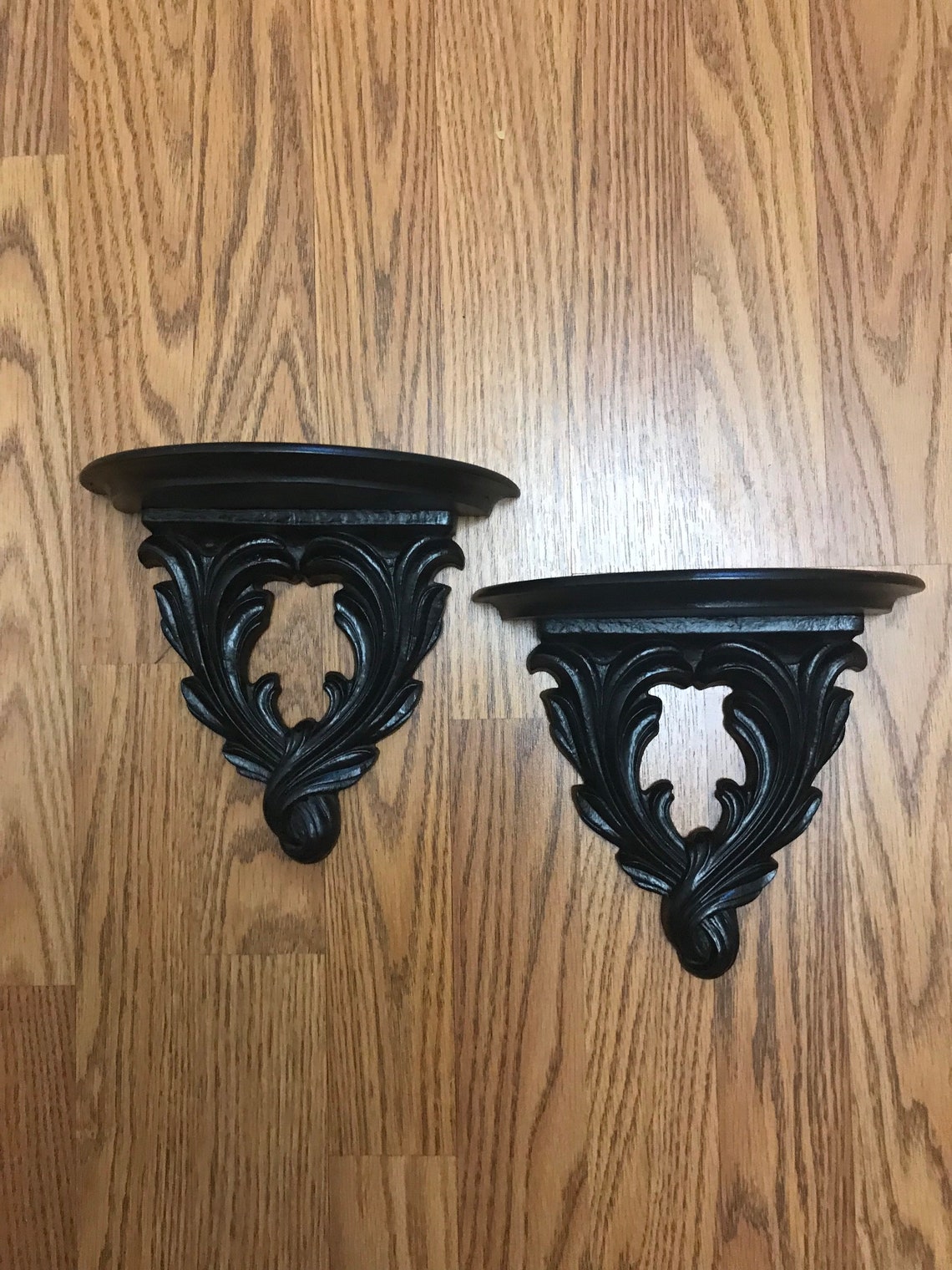 Lot 2 Victorian Gothic Black Floating Shelves Gothic shelves | Etsy