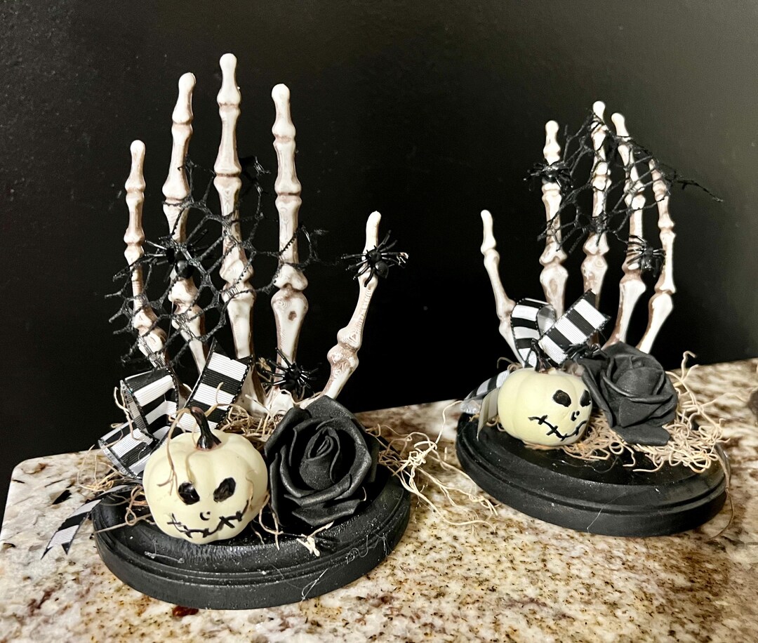 Skeleton Hand Art, Nightmare Before Christmas Themed, Tiered Tray ...