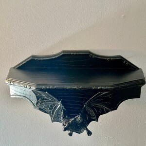 Black Bat Floating Shelf, Refurbished Vintage Item, 14” Display Shelf ...