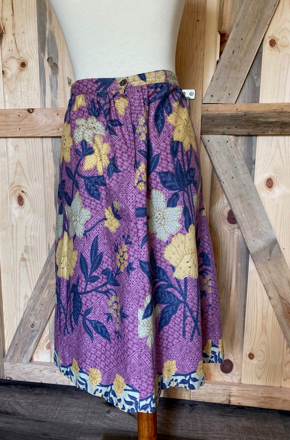 Vintage 1980s Chaus Made in Hong Kong 100% Cotton Flo… - Gem