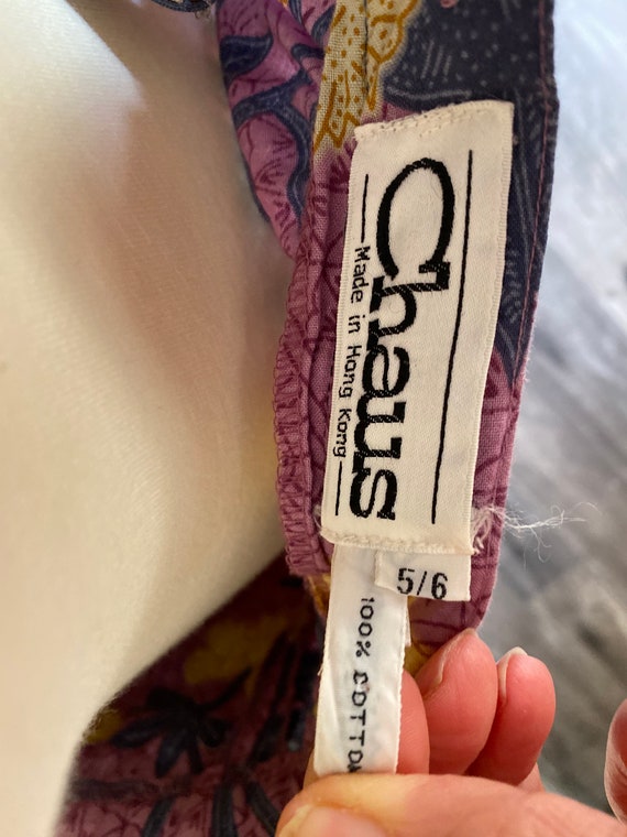 Vintage 1980s Chaus Made in Hong Kong 100% Cotton Flo… - Gem