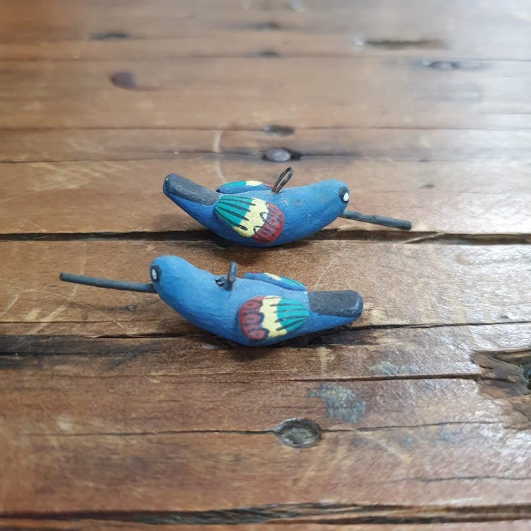 Rare Hand Made & Painted Clay Birds From Peru 2 19 Humming Bird - Etsy