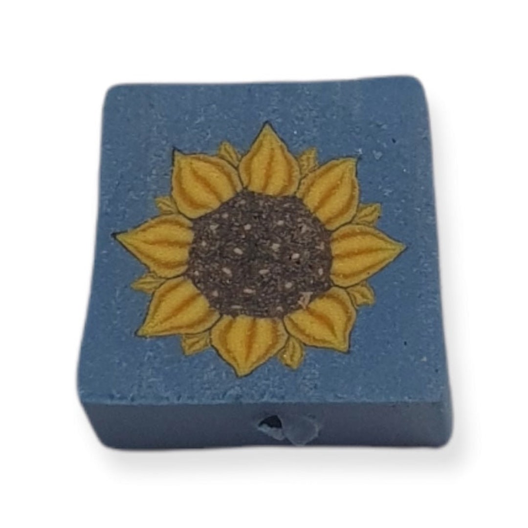 10mm Square Fimo Beads 10 Sunflower - Etsy