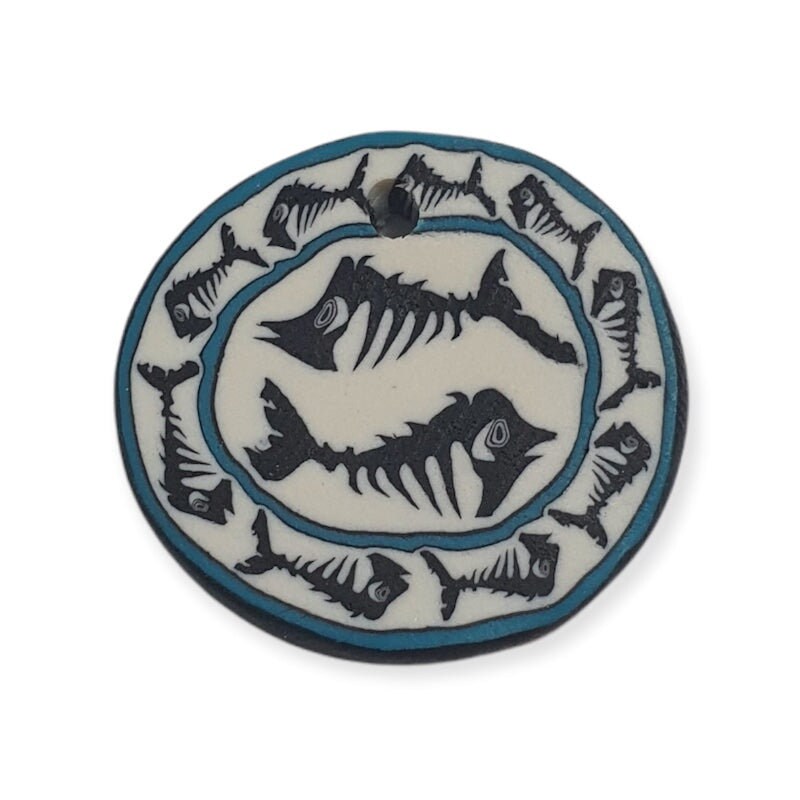 22mm Fimo Pendant 1 Fish Bones - Etsy Australia