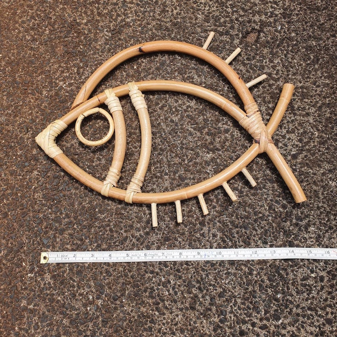 Fish Rattan Hoop Natural & Handmade - Etsy