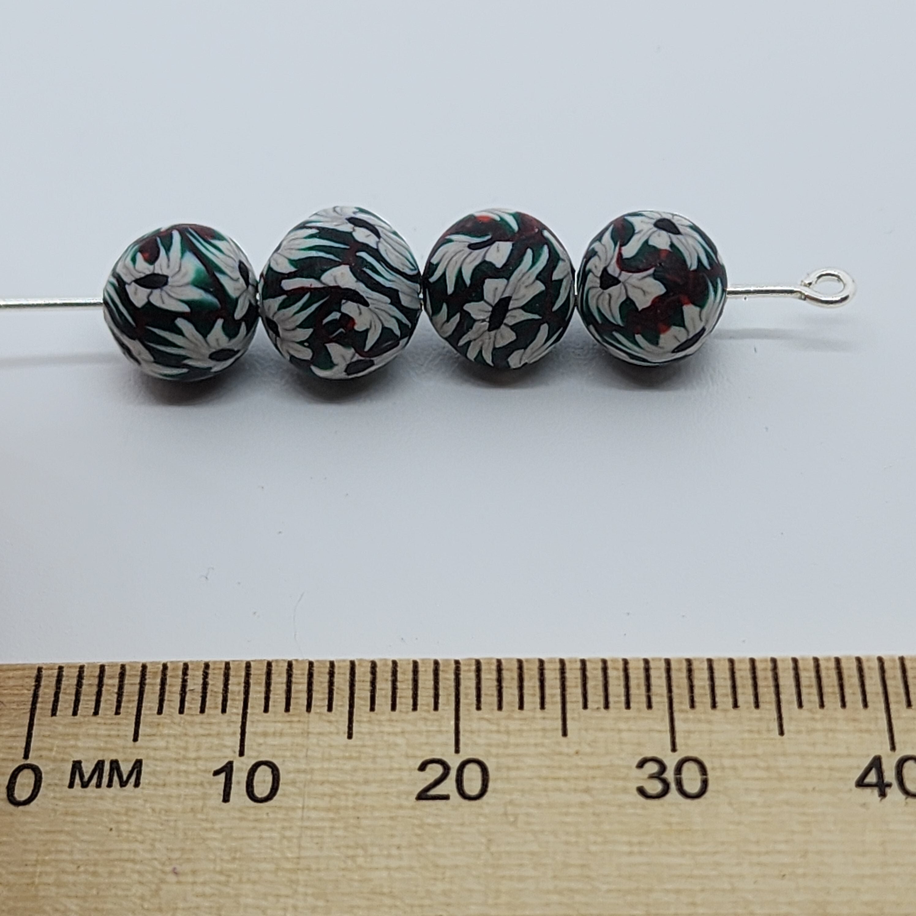8mm Round Fimo Beads 10 White Daisy - Etsy