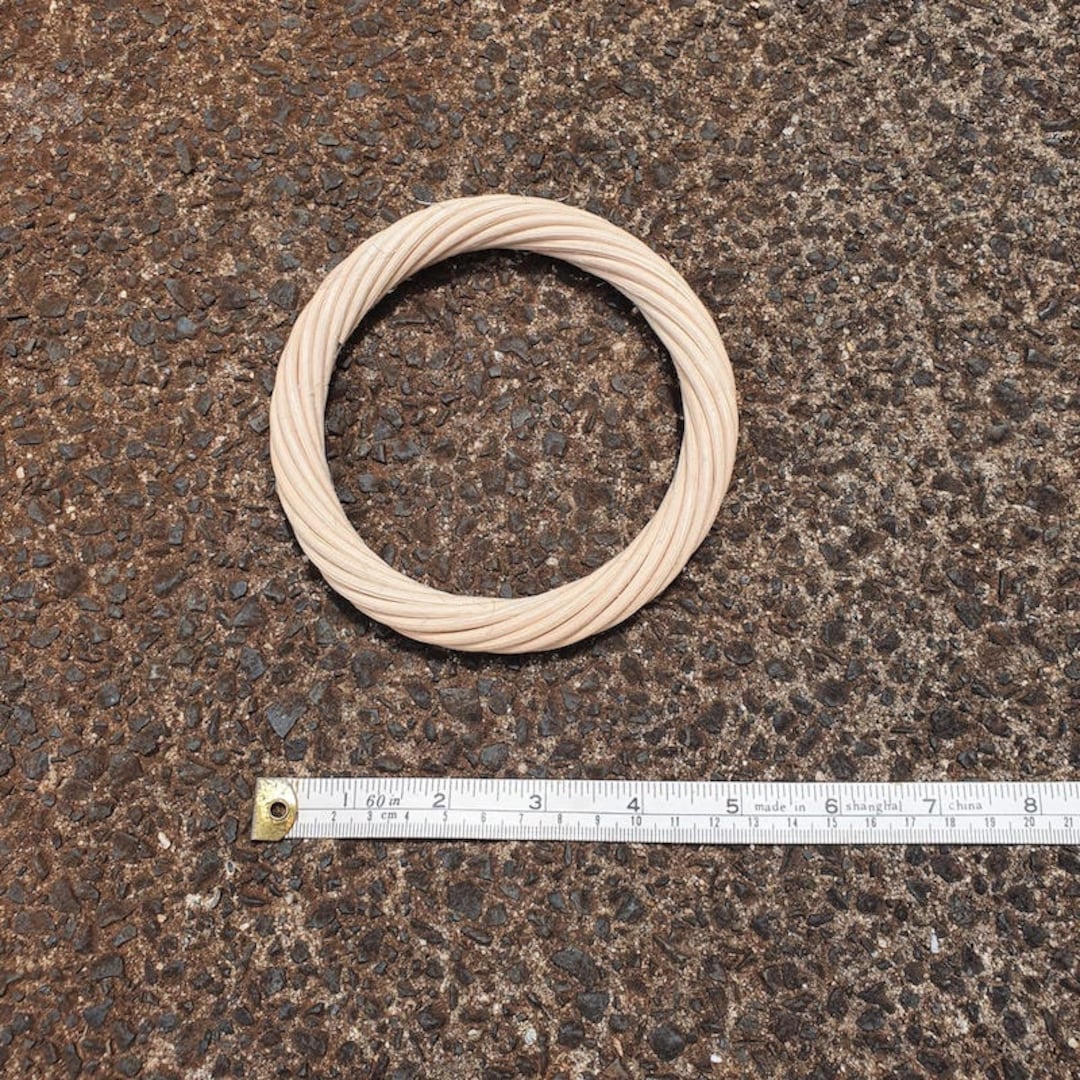 Rattan Twisted Handmade Bamboo Cane Hoop Small - Etsy