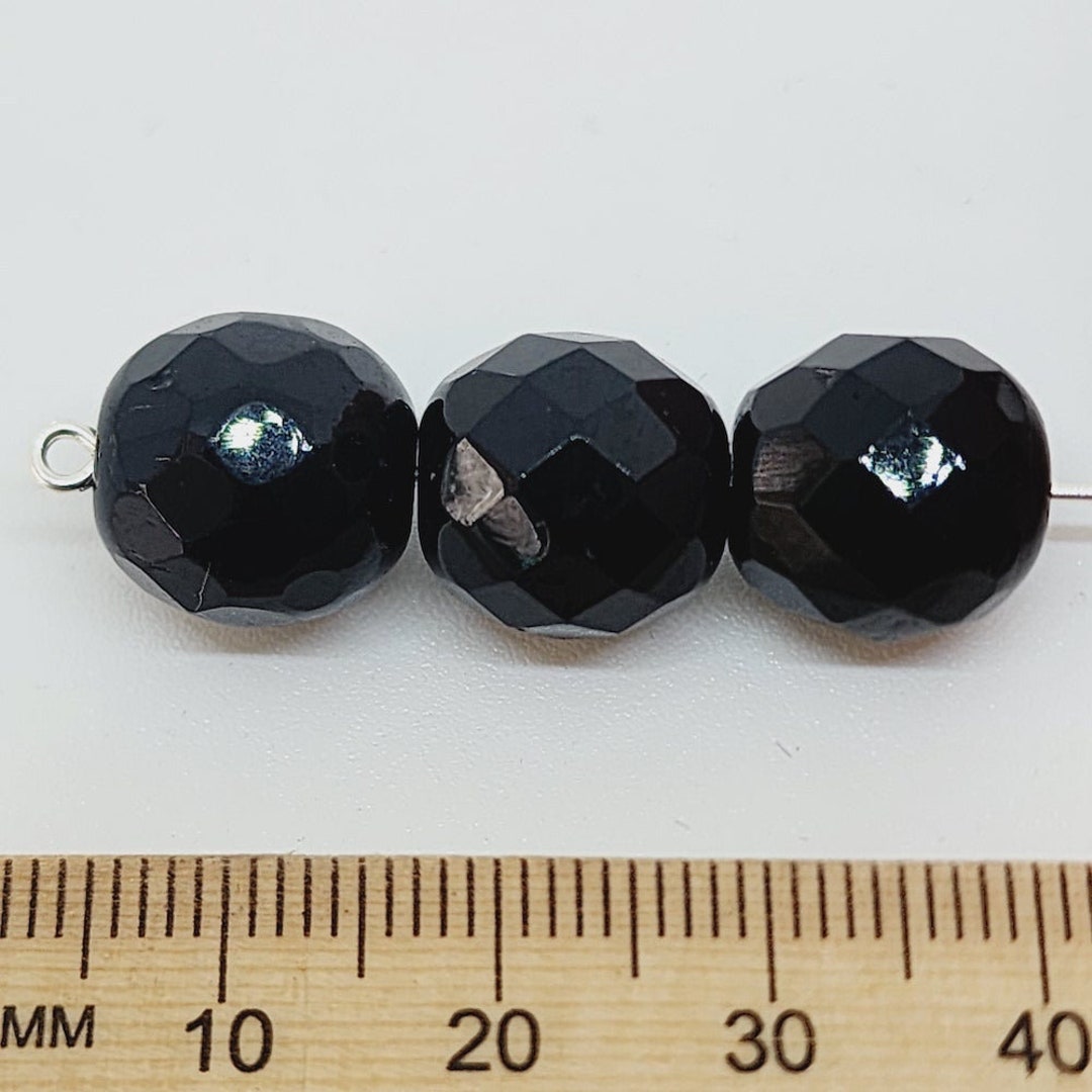 10mm Fire Polish Bead 500 Jet Opaque - Etsy