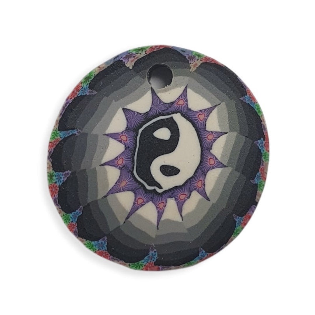 26mm Fimo Pendant 1 Yin Yang W. Colours - Etsy