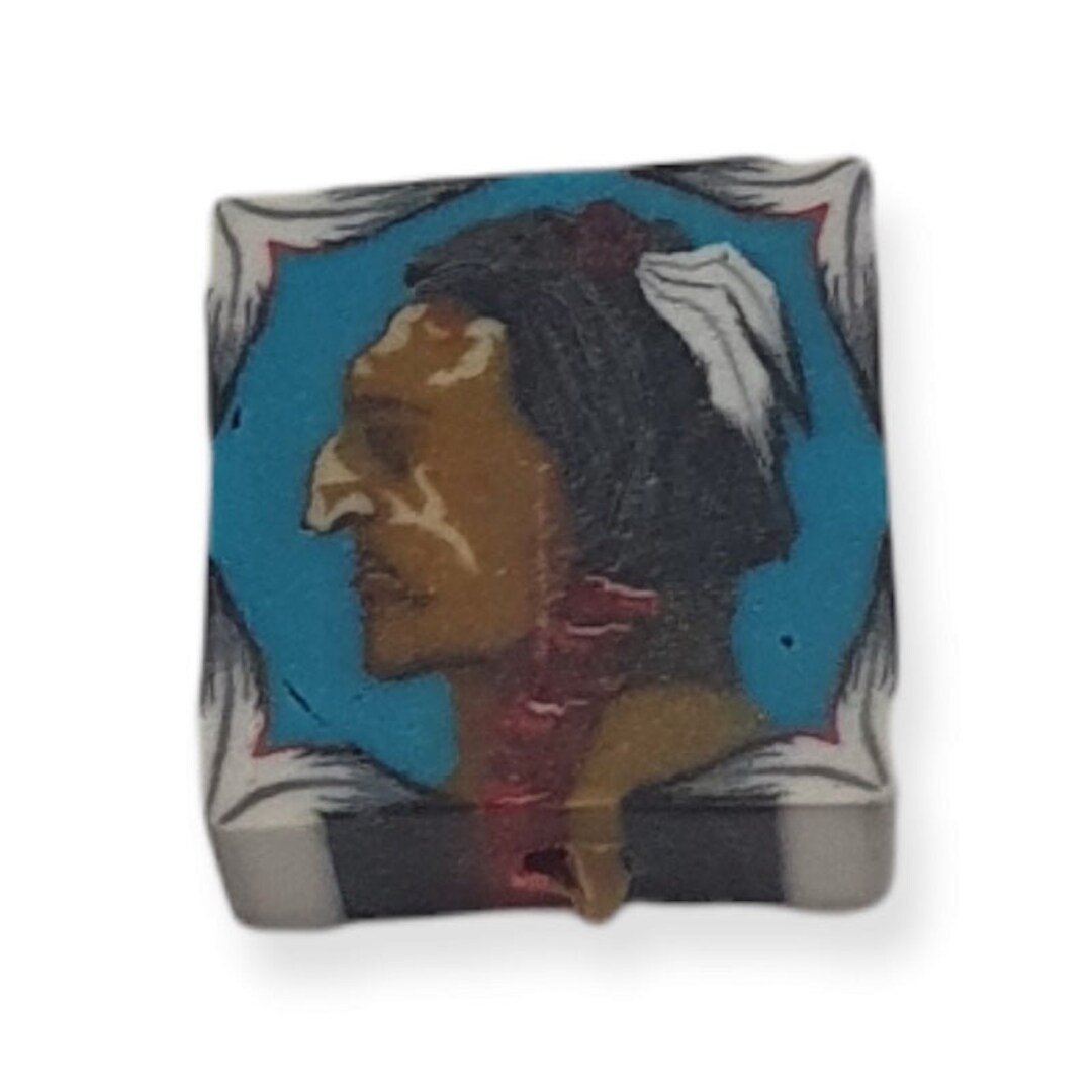 10mm Square Fimo Beads 10 Native American Face - Etsy