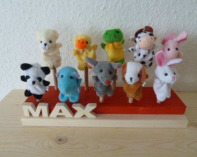 Finger Puppet Stand Finger Puppets Children's Games Wooden Doll Stand ...