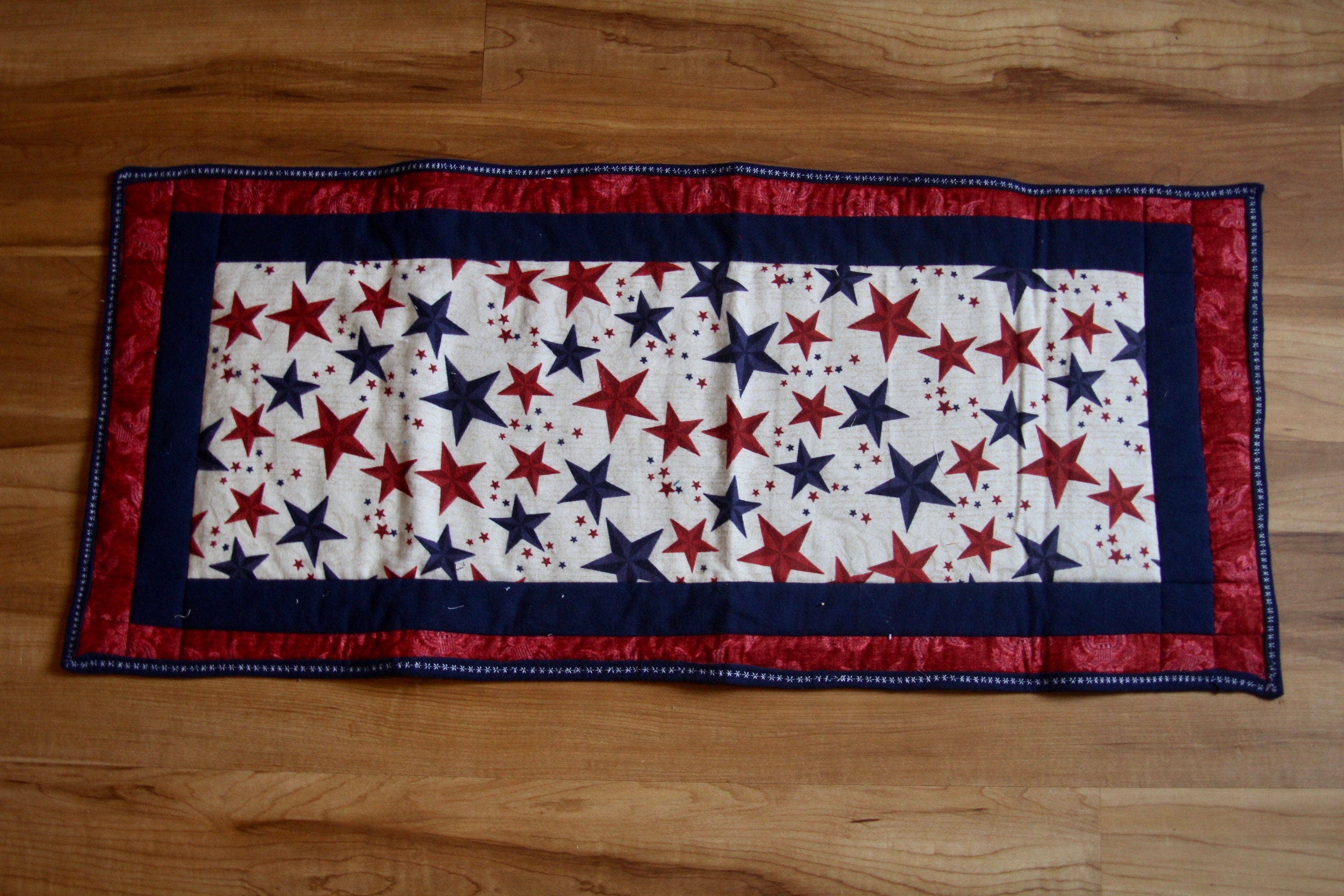 Patriotic Table Runner - Etsy