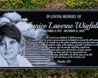 Custom Headstones 24x12x4, Full Color, Personalized Headstones ...